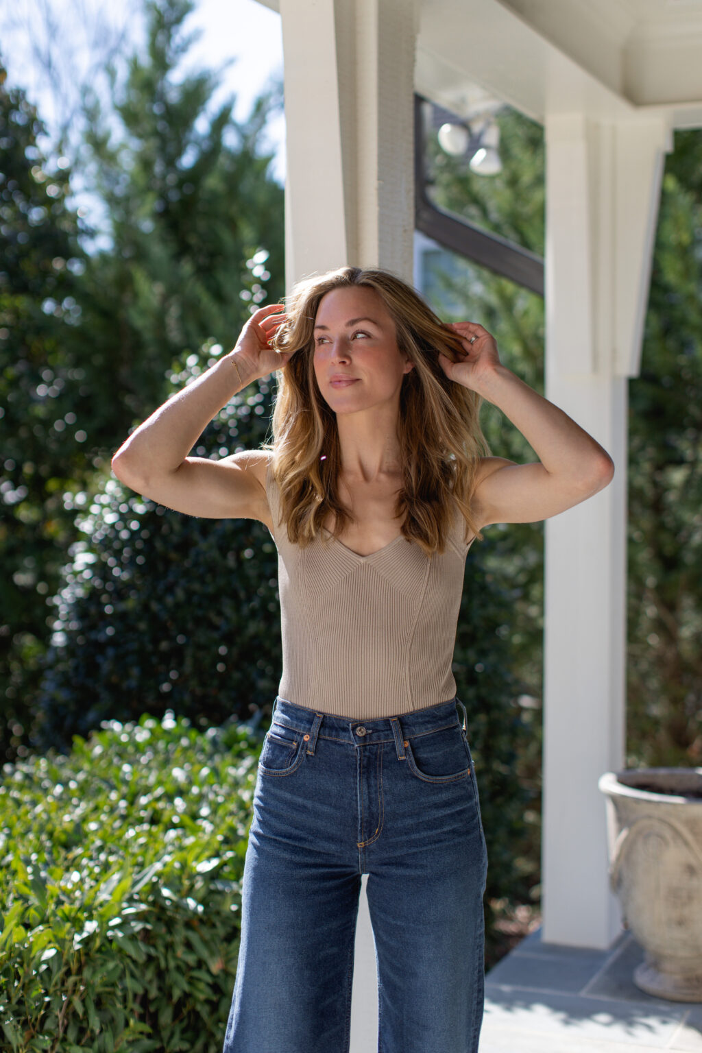 How to Style Wide Leg Jeans | Natalie Yerger